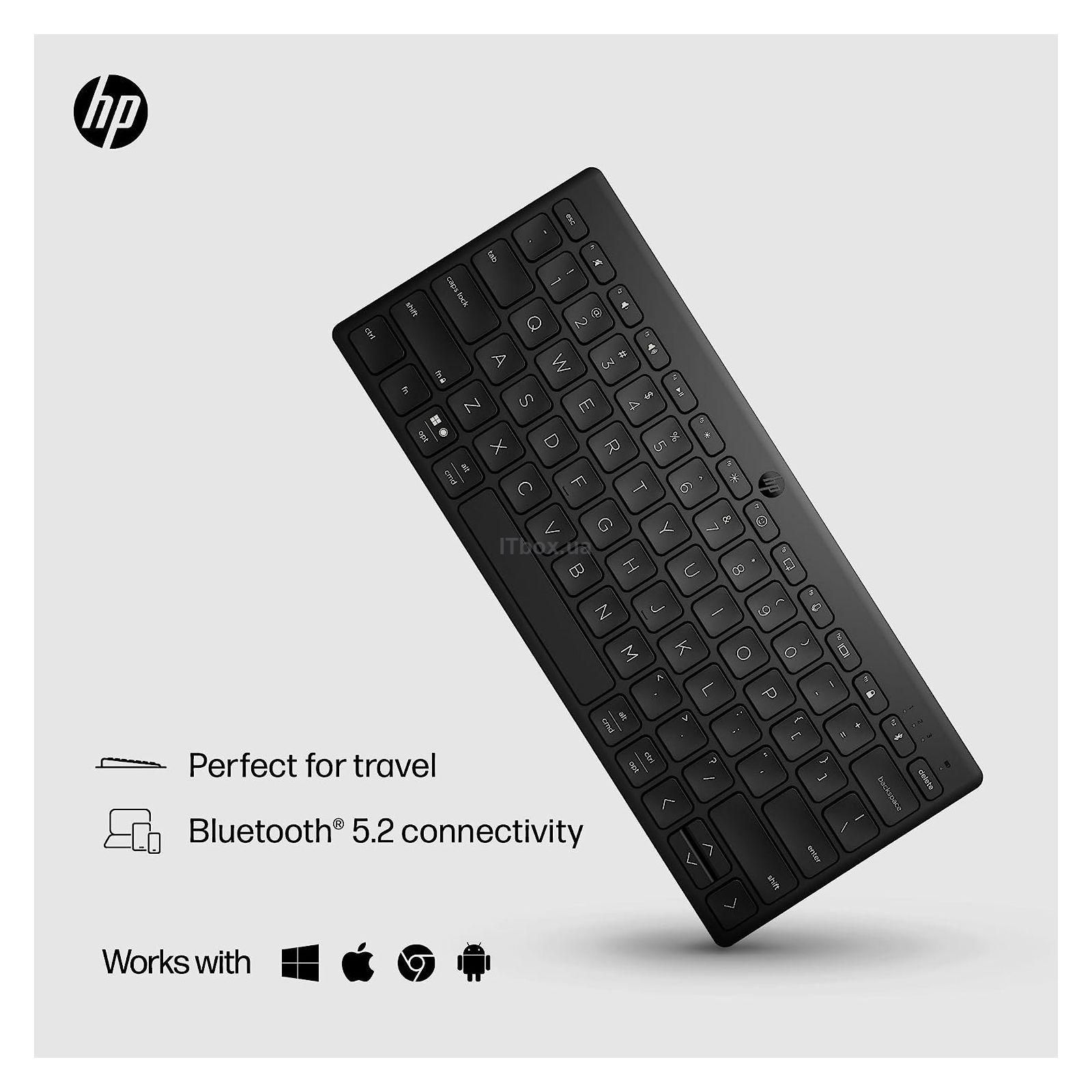 Клавіатура HP 350 Compact Multi-Device Bluetooth UA Black 692S8AA ...